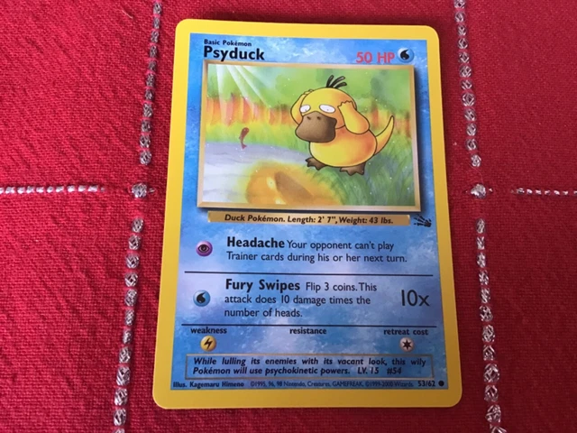 PSYDUCK FOSSIL EX 53/62 Pokemon Card EUR 2,35 - PicClick FR