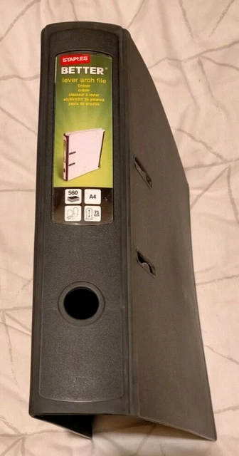 4 X STAPLES Better Lever Arch File 75mm (various colours) £50.00 ...