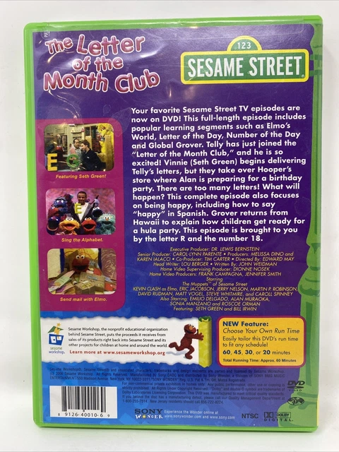 SESAME STREET: THE Letter of the Month Club DVD £20.46 - PicClick UK