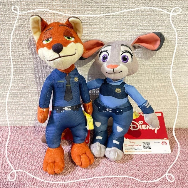 DISNEY ZOOTOPIA POLICE Academy Nick Wilde Judy Hopps M Plush Doll Set Of 2 £77.04 - PicClick UK