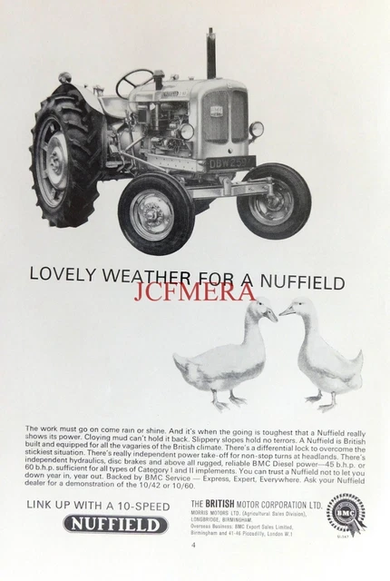 NUFFIELD FARM TRACTORS #3, Original 1960s Advert Print : 664-74 EUR 3 ...