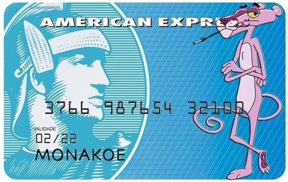 PINK PANTHER AMEX Parody Sticker (4-Pack) | Funny Cartoon Card Skin ...