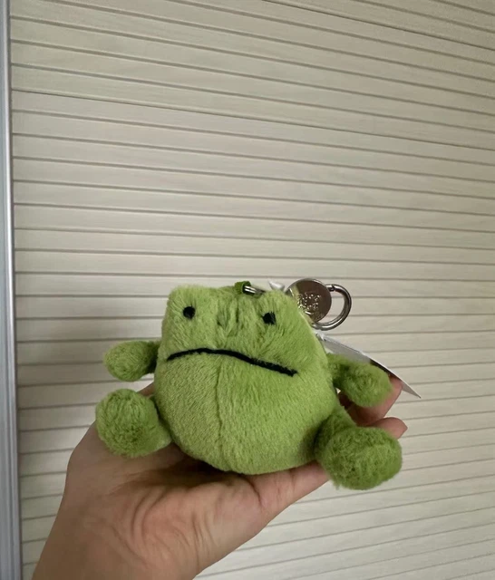 JELLYCAT RAIN FROG Charm Glum Face Christmas Amphibian Bag Keychain w ...