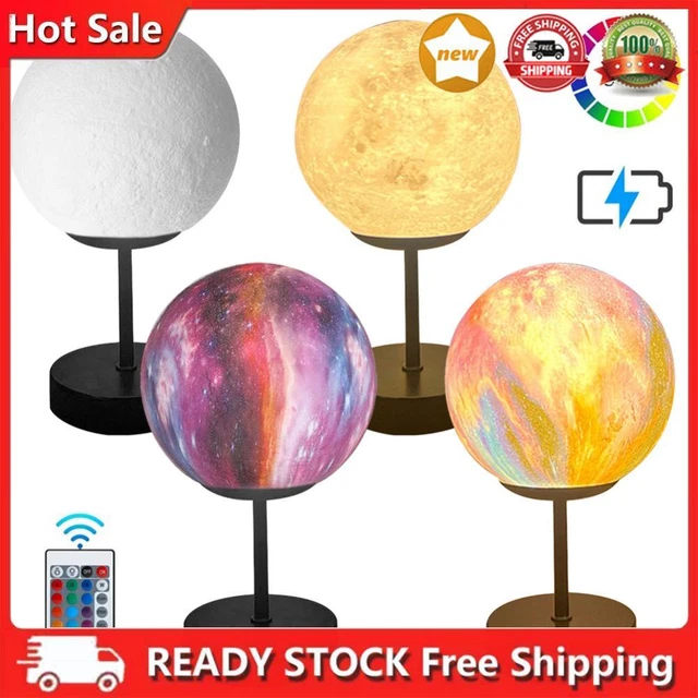 3D PRINT MOON Desk Light Minimalism Moon Night Light Creative Gifts for ...