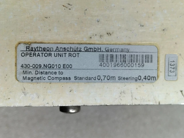 UNITÉ OPÉRATEUR INDICATEUR De Vitesse Raytheon Anschutz 430-009.Ng010 ...
