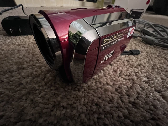 JVC EVERIO GZ-MS120RU Red LCD Screen Dual Memory 40x Zoom Camcorder 8GB ...