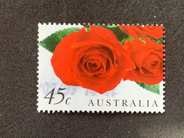 1999 AUSTRALIA GREETINGS Romance 45C Red Rose Sheet Stamp - Fine Used ...