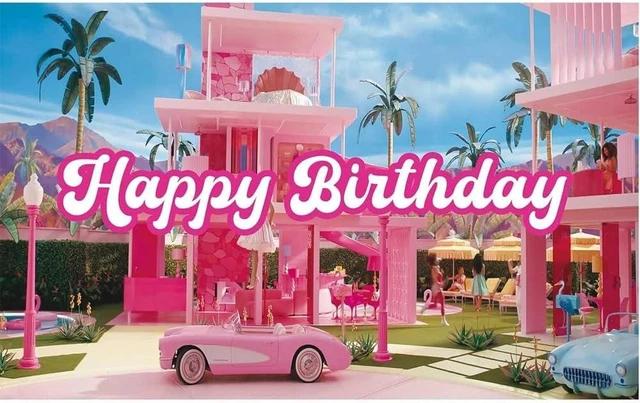 PINK PRINCESS BIRTHDAY Party Backdrop Banner, 5.9 x 3.6 Feet ...