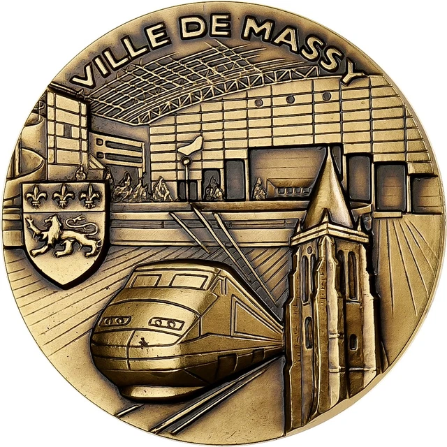 FRANCE, MÉDAILLE, LA Ville de Massy à Pierre Mauroy, 1996, Bronze, FDC ...