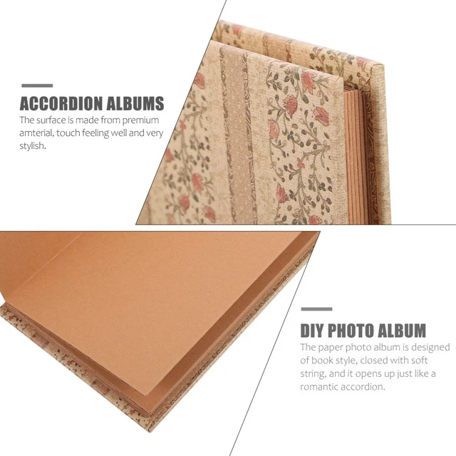 VINTAGE ALBUM DIY Pasting Photo Album Creative Folding Pages Photo ...