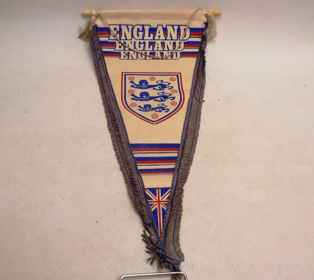 ENGLAND FOOTBALL PENNANT Vintage Display Piece 1980 80s Retro 3 Lions ...