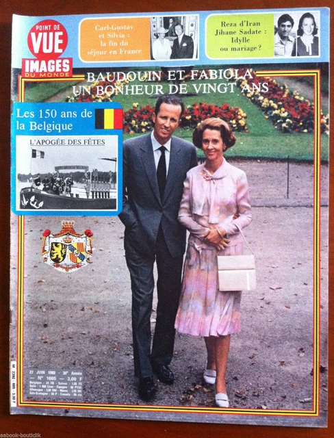VIEWPOINT 27/6/1980; BAUDOUIN and Fabiola / Reza of Iran / Carl-Gustav ...