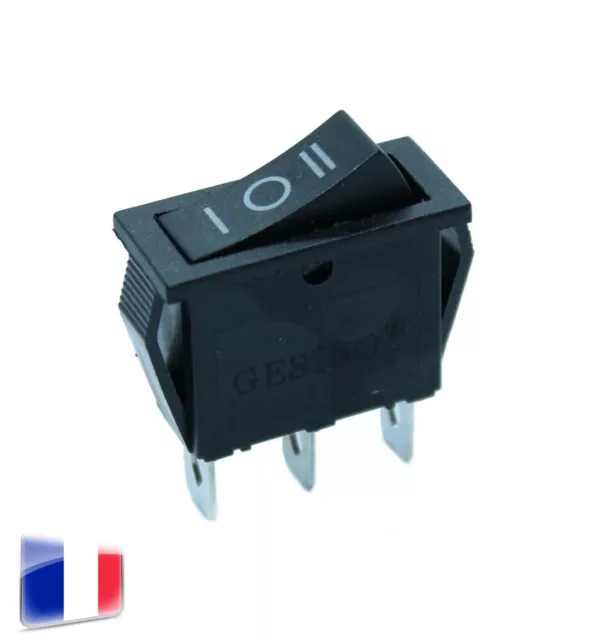 INTERRUPTEUR KCD3 À Bascule Noir 3 Positions 3 Broches SPDT ON / OFF ...