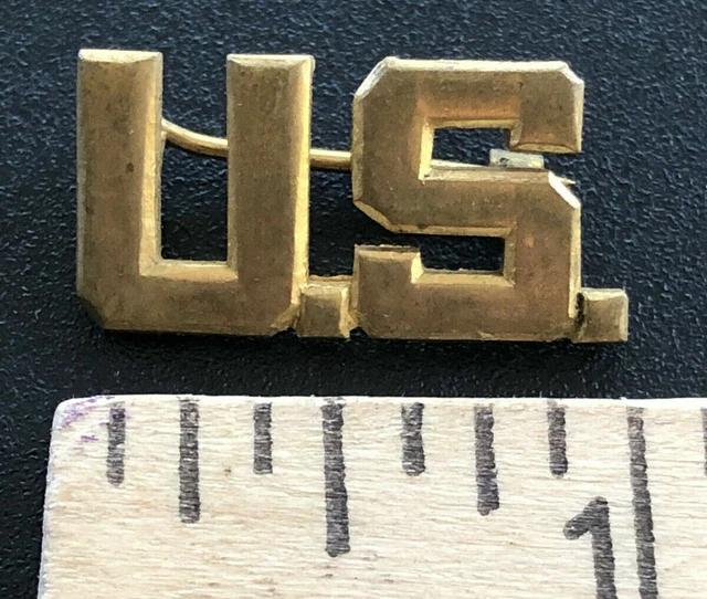 LONDON THEATER MADE WW2 ARMY U.S. US OFFICER Initial Collar INSIGNIA ...