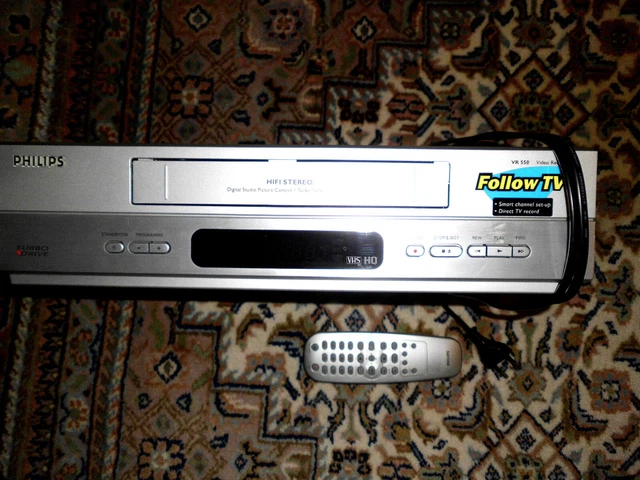 VHS RECORDER VIDEO VHS recorder PHILIPS VR 550 an Bastler EUR 20,00 - PicClick DE