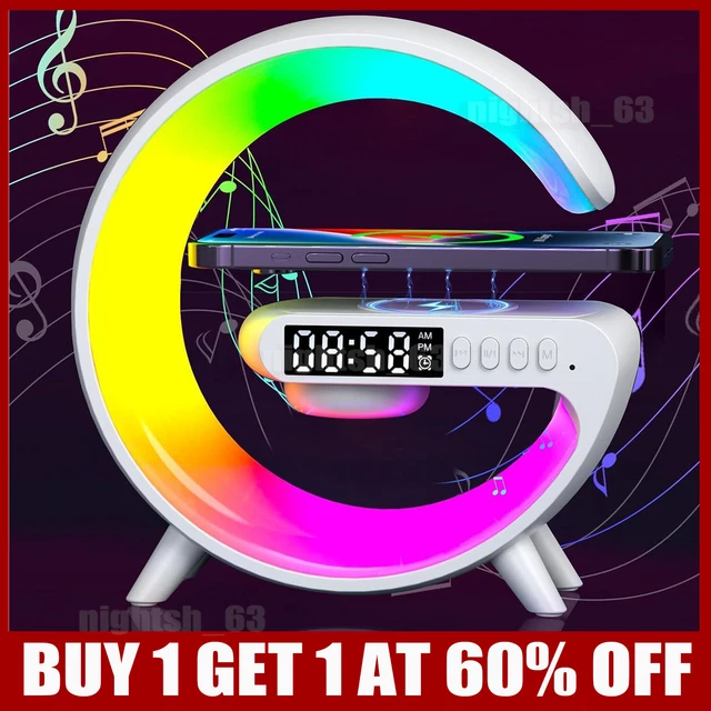 G SHAPE TABLE Lamp,Wireless Speaker, Atmosphere Night Light & Wireless ...