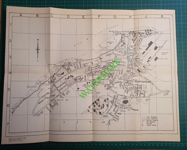 VINTAGE FOLDING STREET Map of Portishead - c.1960s £7.00 - PicClick UK