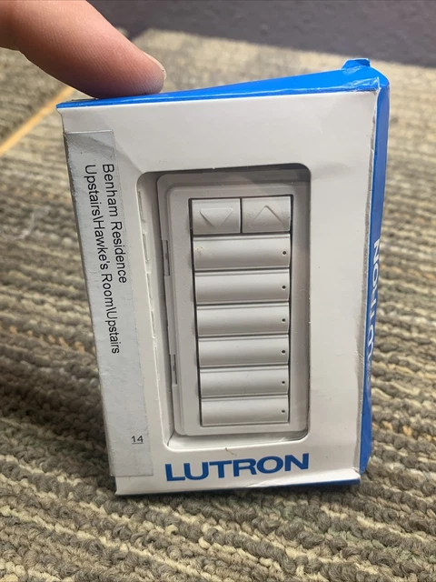 LUTRON HOMEWORKS RKD-W7B-WH-E 7-Button Replacement Keypad (White) SKD ...