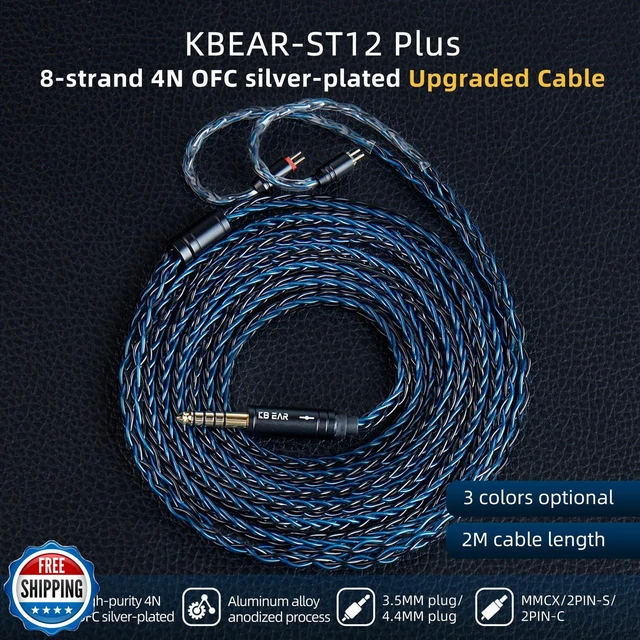 2M LONG RECESSED 2Pin IEM Cable, in Ear Monitor Replacement Earph £31. ...