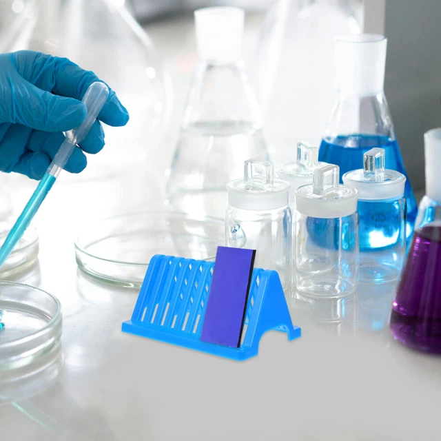 2PCS MICROSCOPE SLIDES Rack Plastic Drying Rack For Lab Slides ...