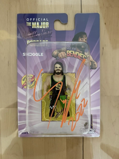 HORNSWOGGLE BENDIES BEND-EMS Major Wrestling Figure Swoggle Signed WWE ...