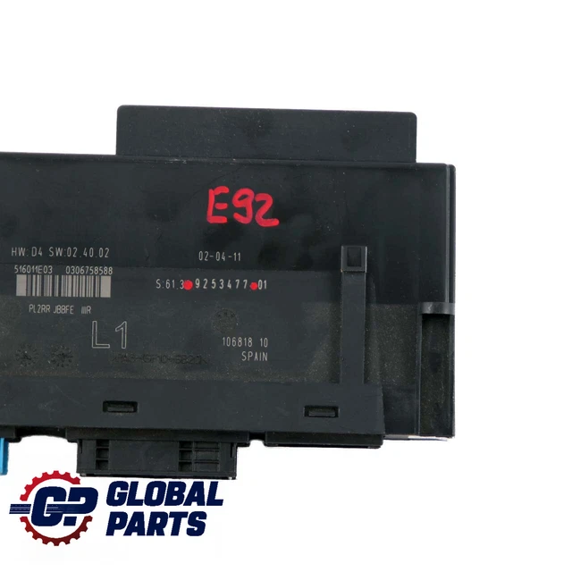 BMW E92 ECU Body Control Module Junction Box L1 PL2RR JBBFE IIIR ...