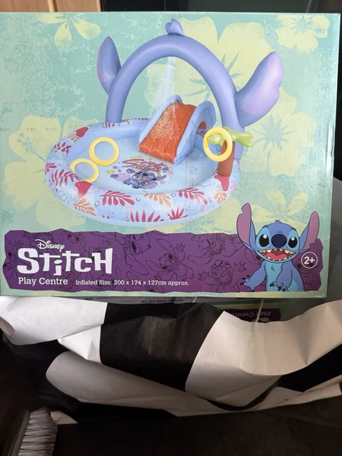 DISNEY STITCH PLAY Centre Inflatable Paddling Pool 200X174X127CM £21.47 ...