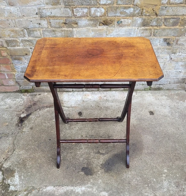 ANTIQUE VICTORIAN CAMPAIGN Military Coaching Table Side Table £199.00 ...