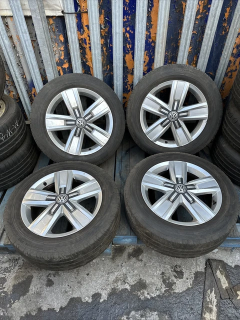 GENUINE VW VOLKSWAGEN T6 Highline 17" Davenport Alloy Wheels T5 Tyres ...