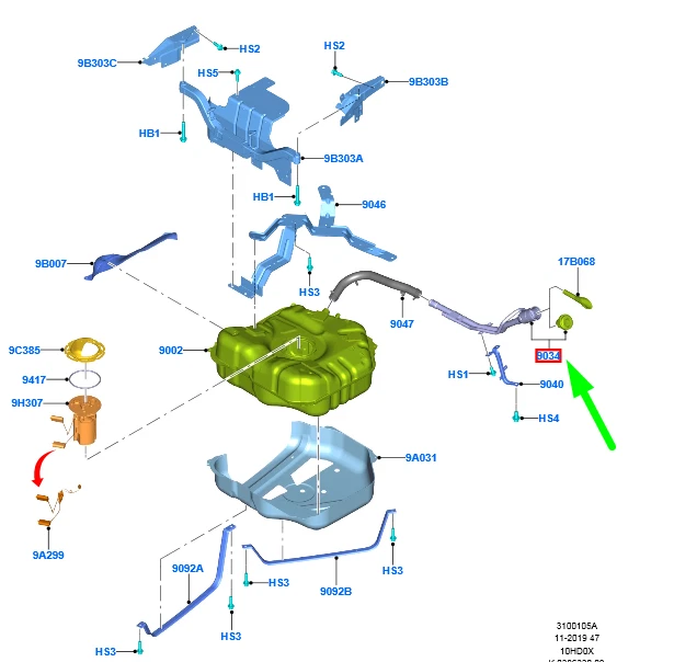 FORD TRANSIT CUSTOM MK1 Fuel Tank Filler Pipe 2457357 NEW GENUINE £326. ...