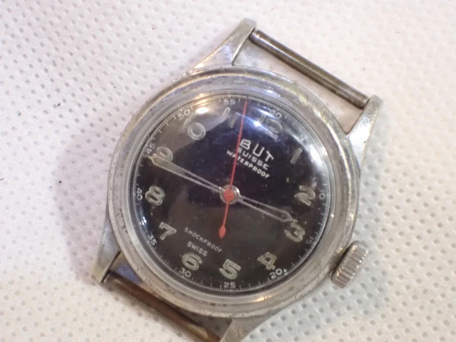 VINTAGE BUT 17 Jewel Men's Manual Wind Wristwatch runs some Military ...
