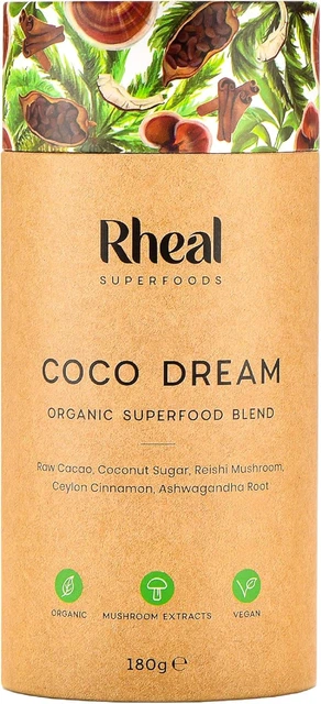 COCO DREAM 180G | 30 Servings | Raw Peruvian Cacao & Reishi Mushroom ...