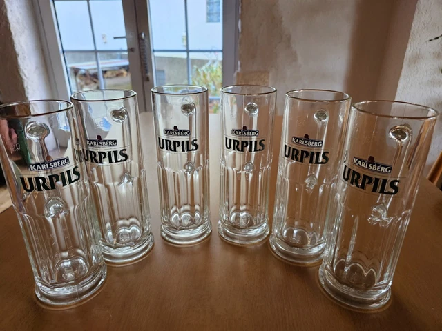 KARLSBERG URPILS BIERGLÄSER (6 Stück) 0,5l (2,5 Euro pro Glas) EUR 15 ...
