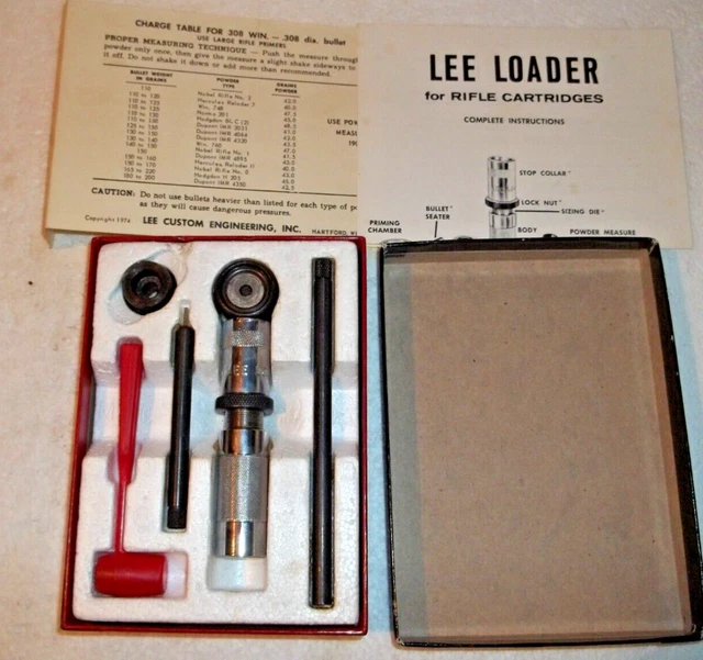 VINTAGE LEE LOADER - Complete Reloading Tool - Quality Built - 308 Win ...