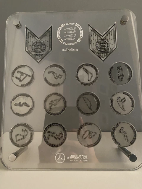 2017 MERCEDES F1 team "4 The Team" Medal Set, team issue *RARE* Lewis ...