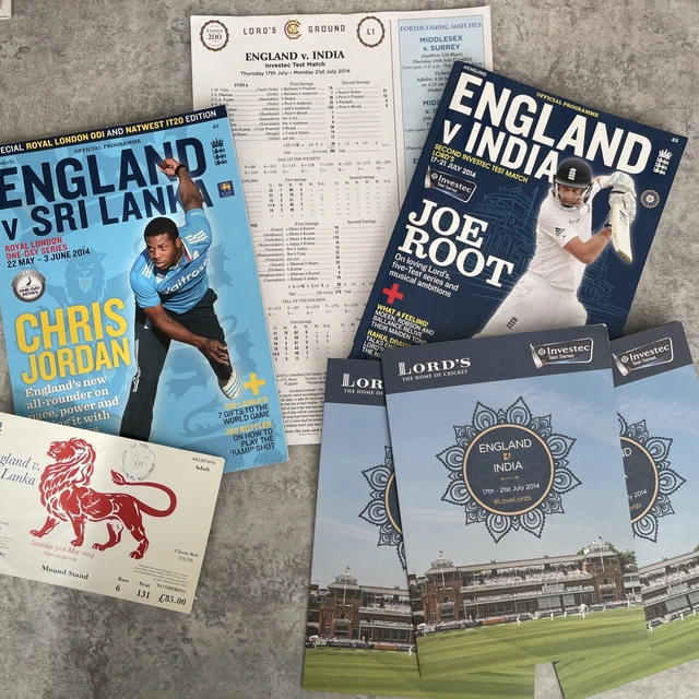 Programmes, Cricket Memorabilia, Sports Memorabilia - PicClick UK
