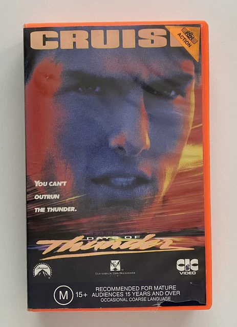 DAYS OF THUNDER [VHS] CIC Video Big Box Ex-Rental Tape Tom Cruise Tony ...