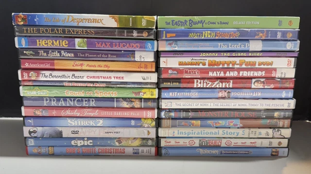DISNEY PIXAR KIDS Family Animation DVD Lot Bundle 28 Educational Scooby ...