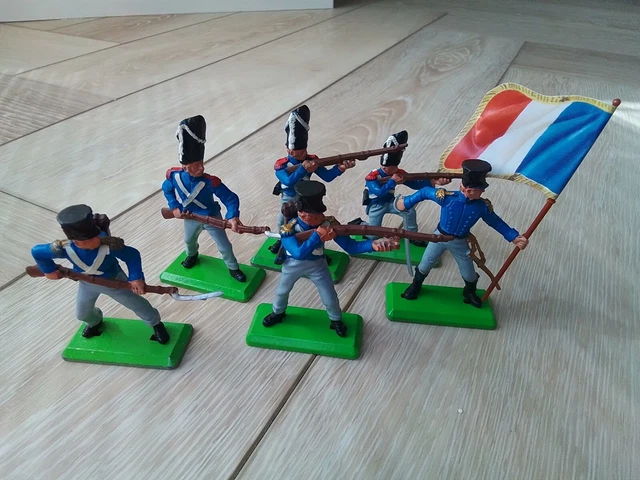 BRITAINS DEETAIL TOY Soldiers Napoleonic Waterloo Full set of 6 French ...
