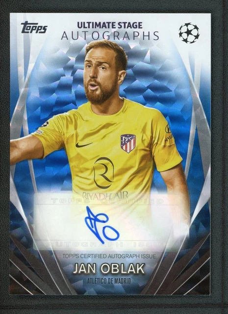 2024 JAN OBLAK 96/99 Auto Topps Uefa Champions League Blu Lamina ...