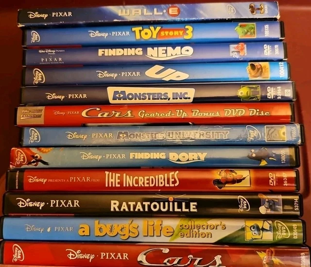 DISNEY PIXAR MOVIES (12 DVD Lot) Incredibles, Cars, Nemo, Bug's Life ...