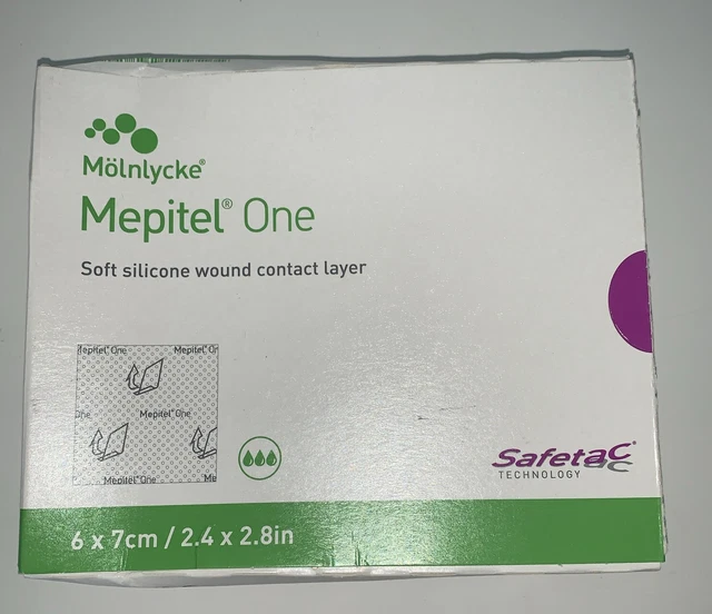 MEPITEL ONE SAFETAC Wound Contact Layer Silicone 6Cm X 7Cm Box Of 5 ...
