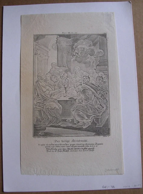 EICHLER KILIAN KUPFERSTICH das heilige Abendmahl wohl um 1680 EUR 12,00 - PicClick DE