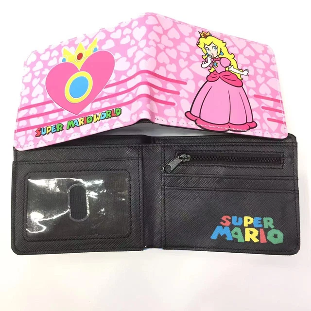 SUPER MARIO BOWSER Luigi PU Short Bi-fold Wallets Card Holder Coin ...