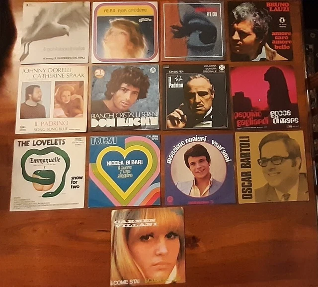 LOTTO 45 GIRI Anni 60/70 Italiani Ed Esteri Senza Copertina lotto di 9 ...