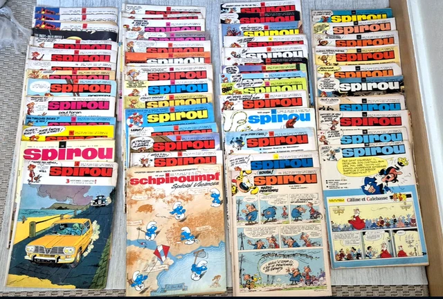 50+ MAGAZINES SPIROU Hebdo 1971 Vintage BD Tintin Gaston 34e Année Lire Descript EUR 30,00 ...
