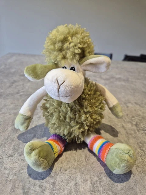 THE IRISH SOFT Toy Co Green Sheep 10" Soft Toy Plush Comforter Rainbow ...