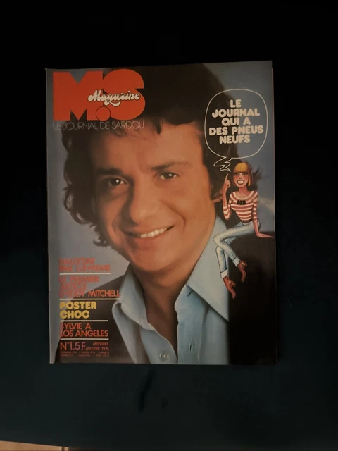 M.S MAGAZINE N°1 Michel Sardou JANVIER 1976 Neuf Et Complet J Hallyday ...