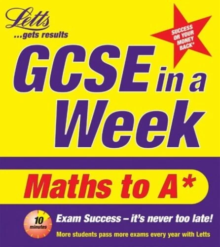 GCSE IN A Week: Maths to A* (Revise..., Brown, Catherin EUR 7,99 - PicClick FR