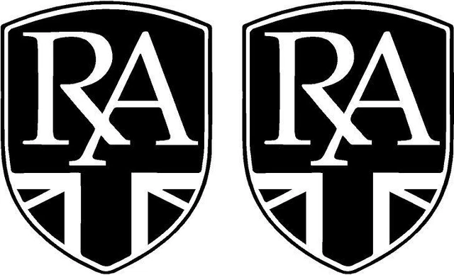 ROYAL ALLOY RA logo scooter body panel quality 7 year vinyl stickers 2 ...